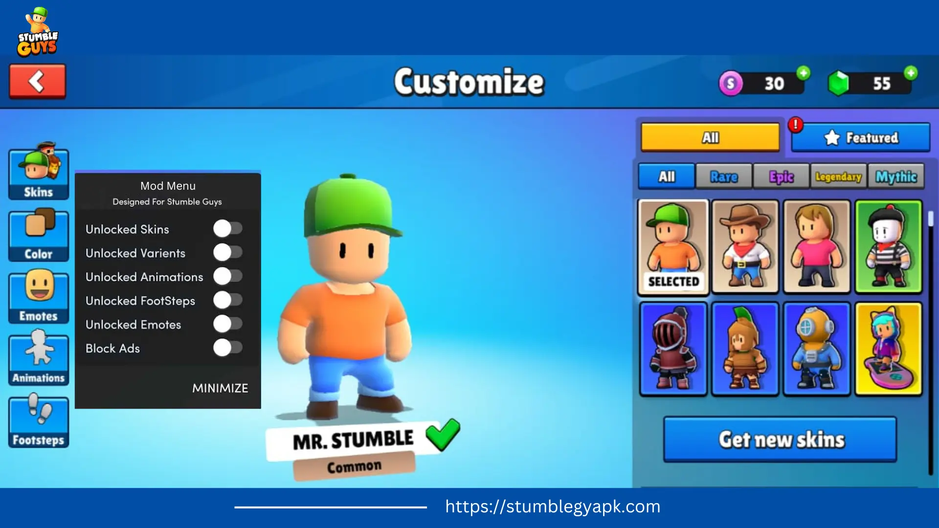 Download Stumble Guys Mod APK V0.80.5 | Unlocked Menu